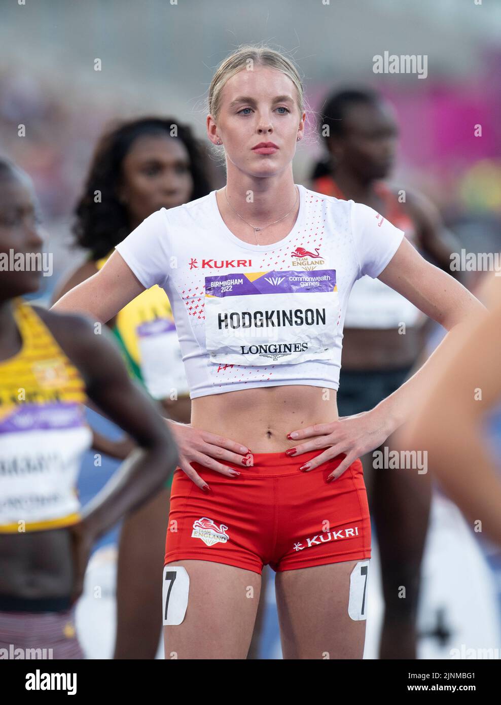 Keely Hodgkinson of England competing in the women’s 800m final at the ...