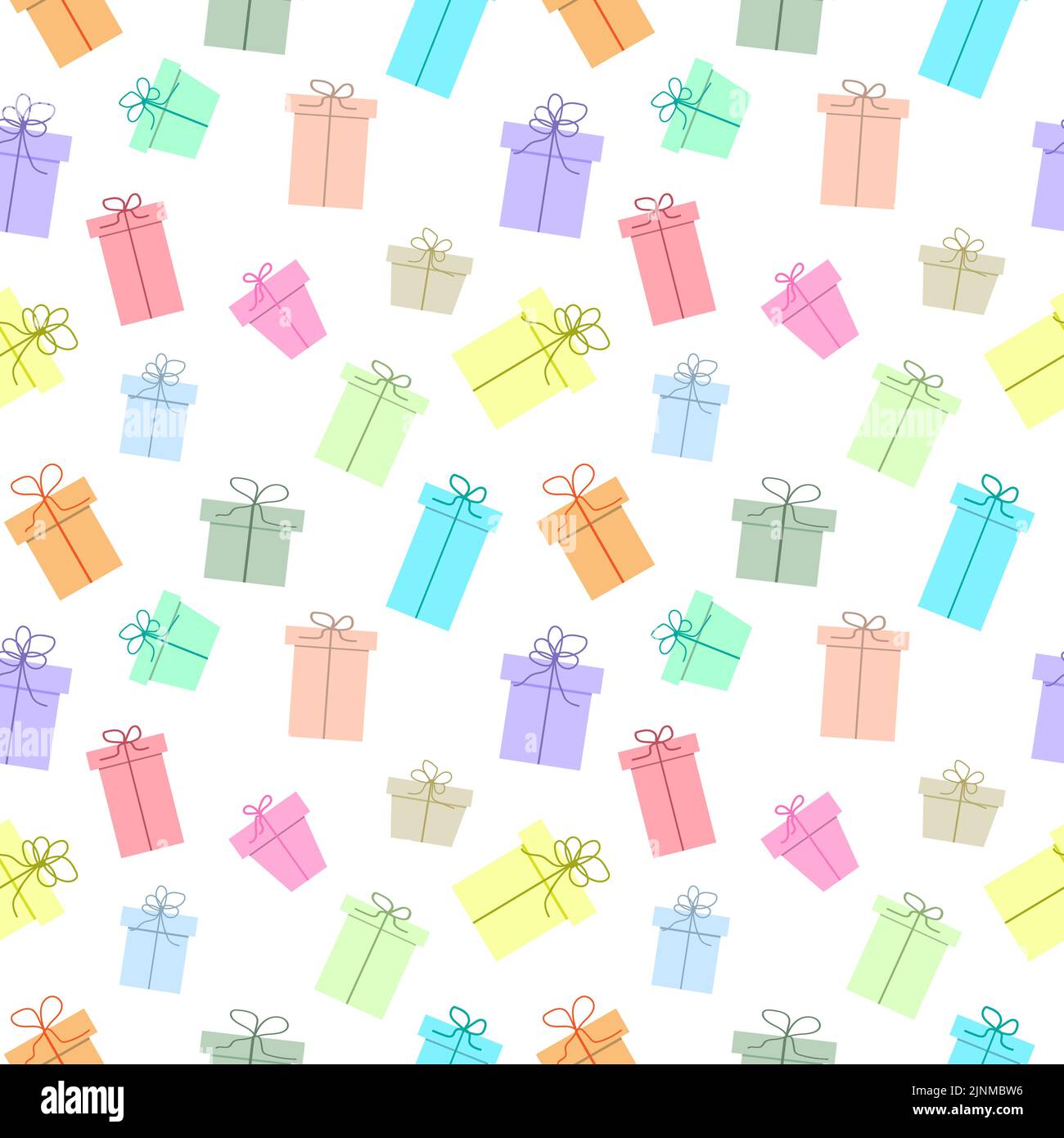 Seamless wallpaper from gift boxes on a white background Stock Vector ...