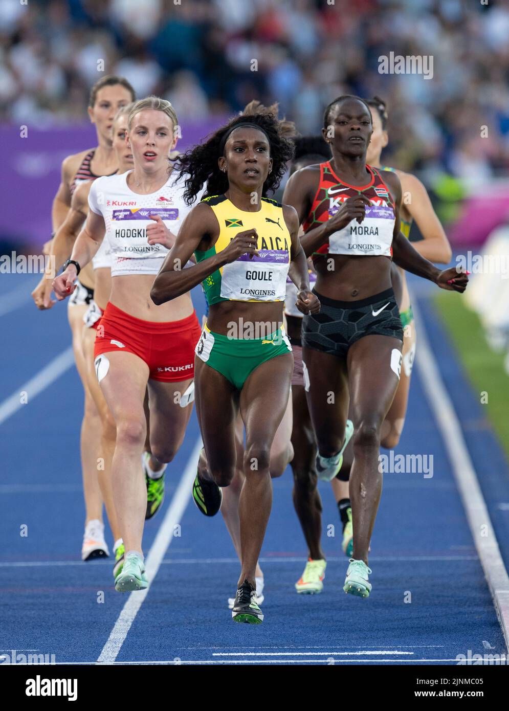 Keely Hodgkinson of England, Natoya Goule of Jamaica and Mary Moraa of ...