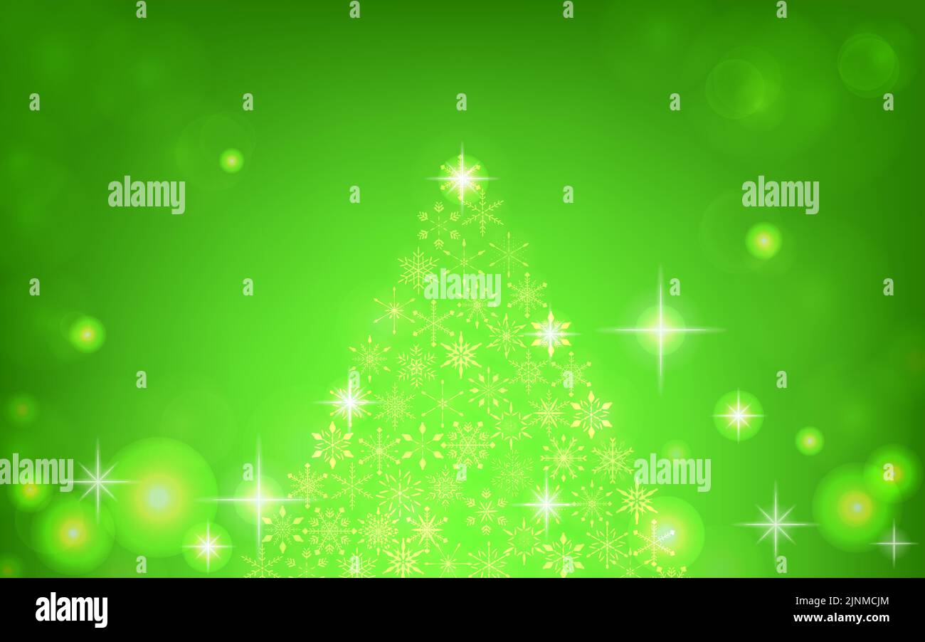 Christmas tree made of sparkling snowflakes Stock Vector Image & Art ...