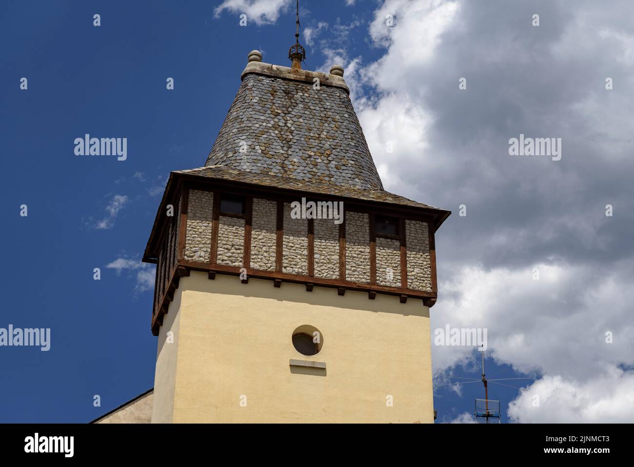 Village of Les decorated for the festival of Sant Joan due to the ...