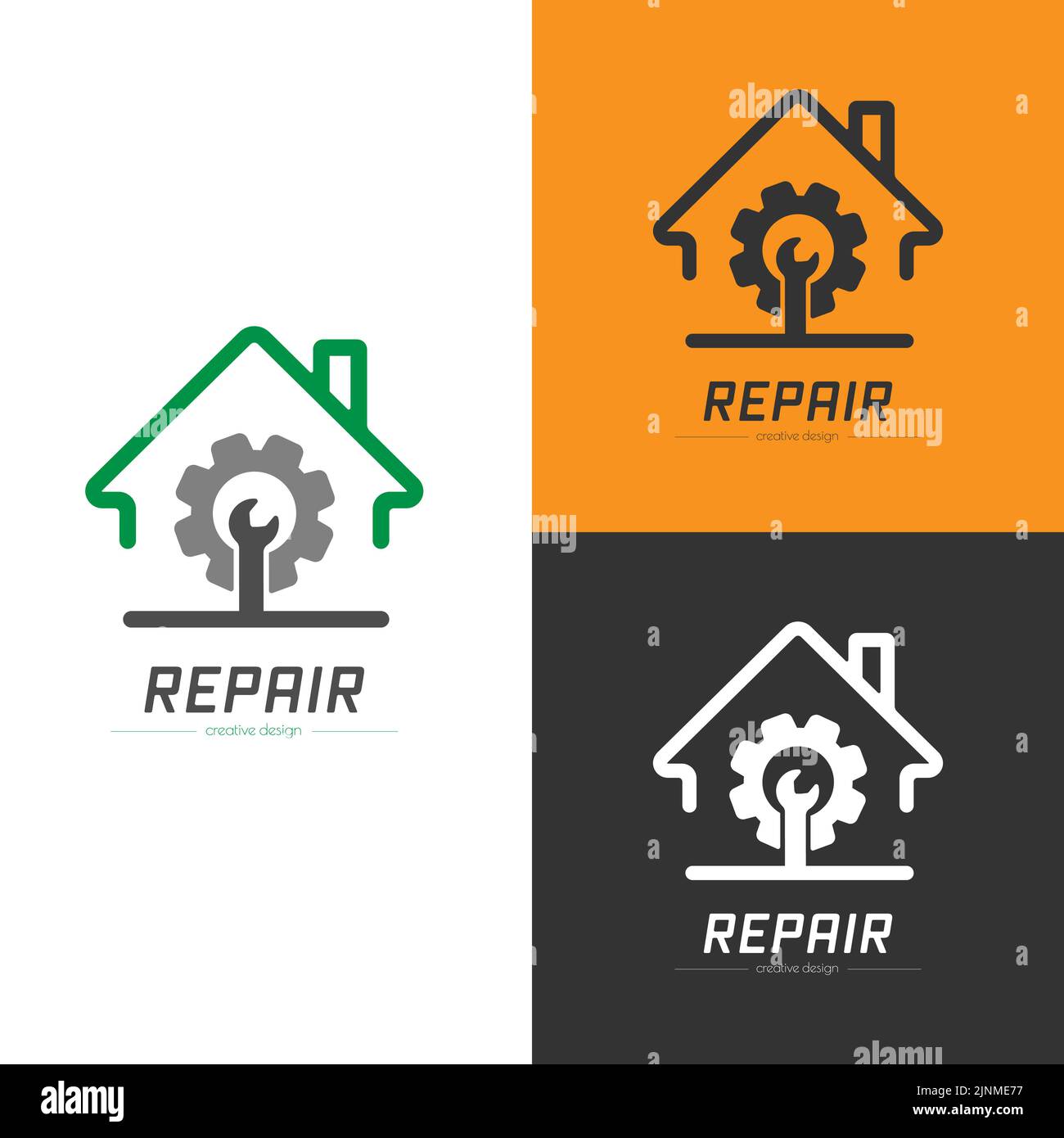 Repair. Template for a logo, sticker, logo or brand. Illustration for ...