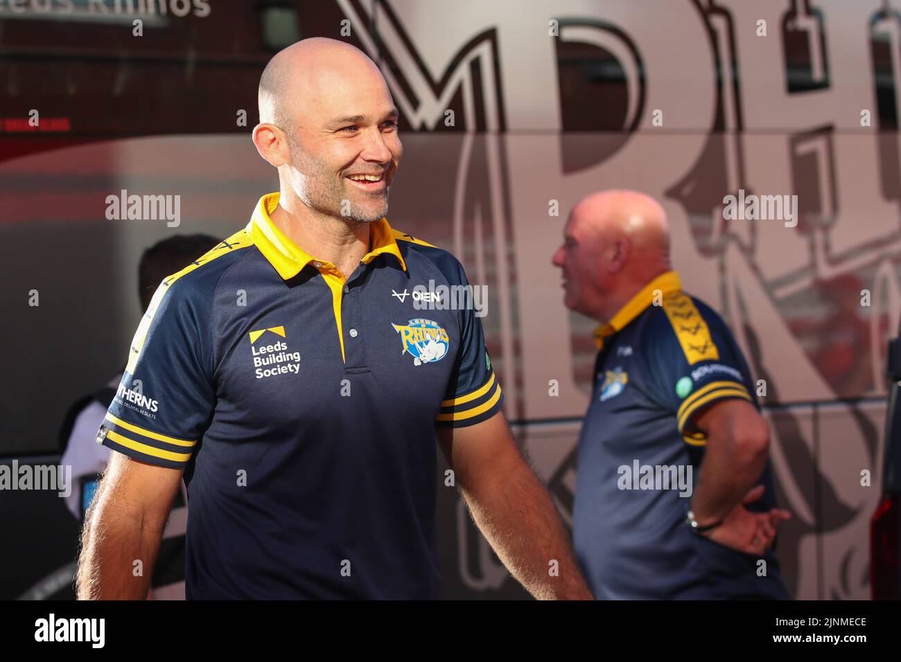Rohan Smith Head Coach of Leeds Rhinos arrives at Sewell Group Craven ...