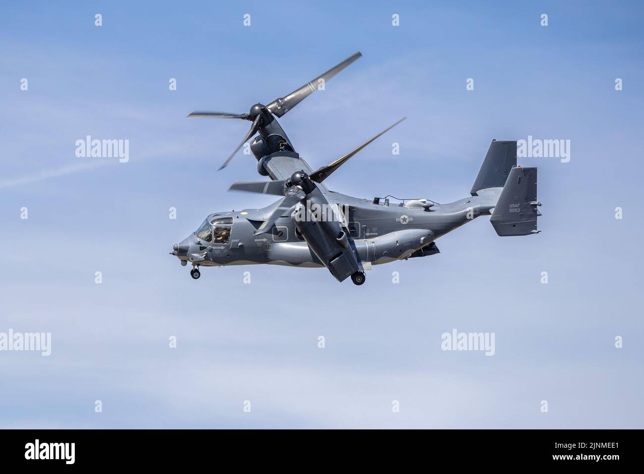 U.S Air Force V-22 Osprey airborne at the Royal International Air ...
