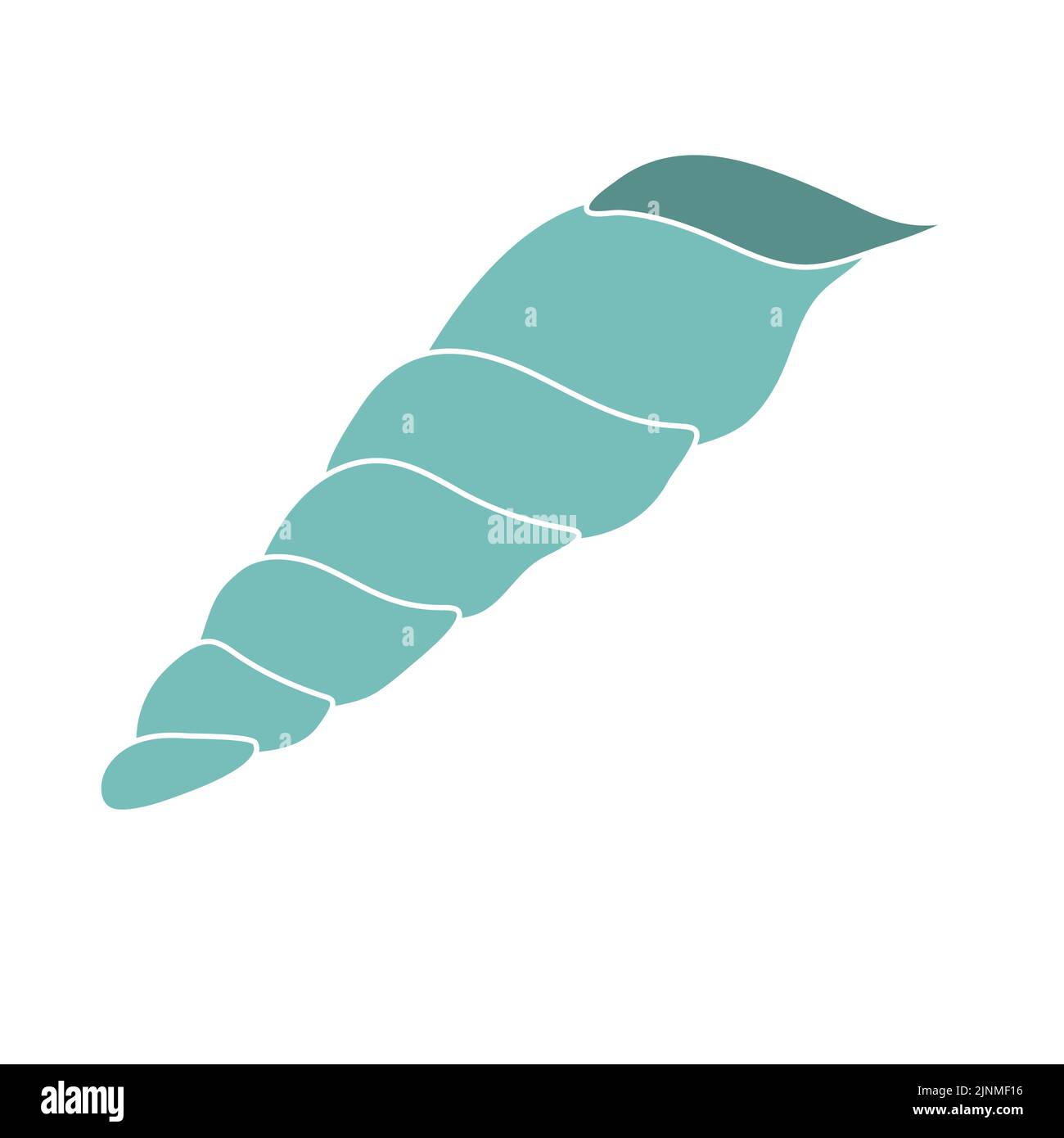 Long coral shell on an isolated background Stock Vector Image & Art - Alamy