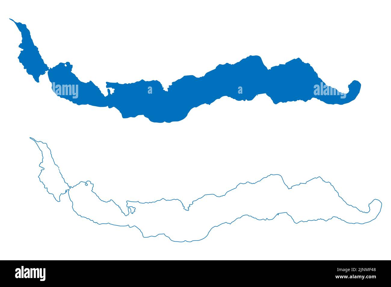 Lake Lacar and Nonthue (South America, Argentine Republic, Argentina ...