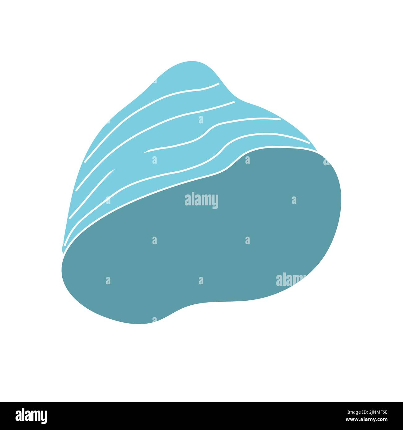 Beautiful curly seashell on an isolated background. Malyusk in the sink ...