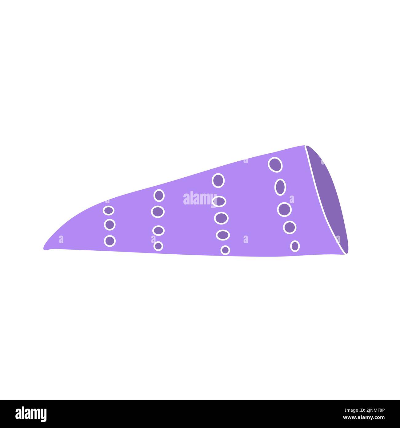 Beautiful triangular purple shell on an isolated background. Malyusk in ...