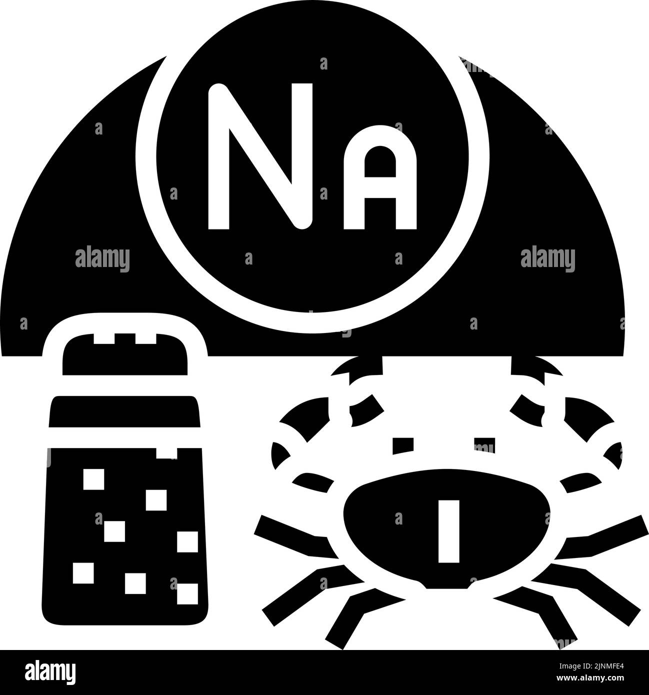 vitamin na glyph icon vector illustration Stock Vector Image & Art - Alamy