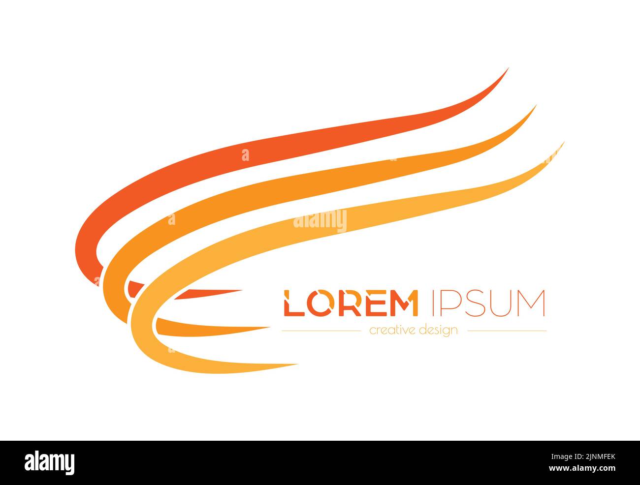 A winding line. An illustration template for a logo, sticker, brand or ...