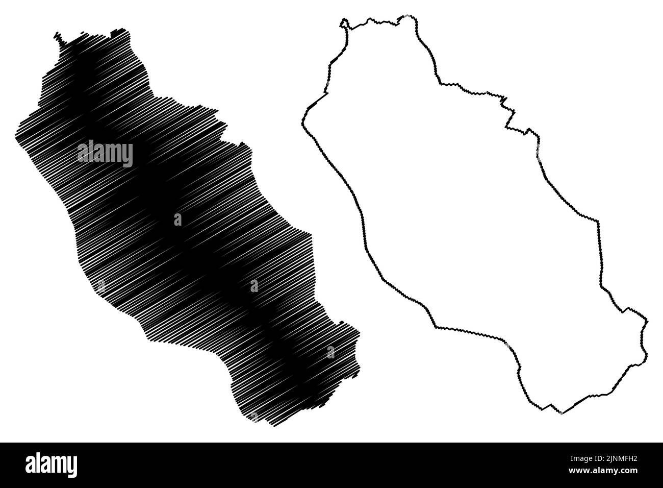 Felicite island (Republic of Seychelles, Indian Ocean) map vector ...