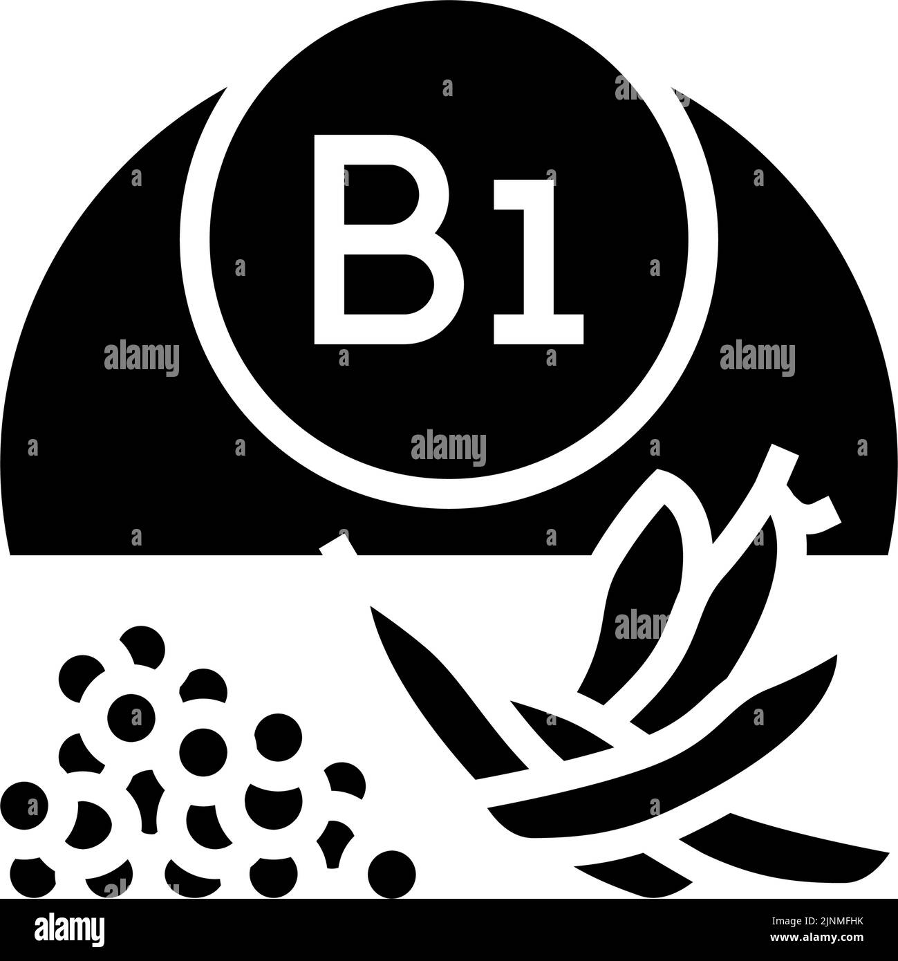 b1 vitamin glyph icon vector illustration Stock Vector Image & Art - Alamy