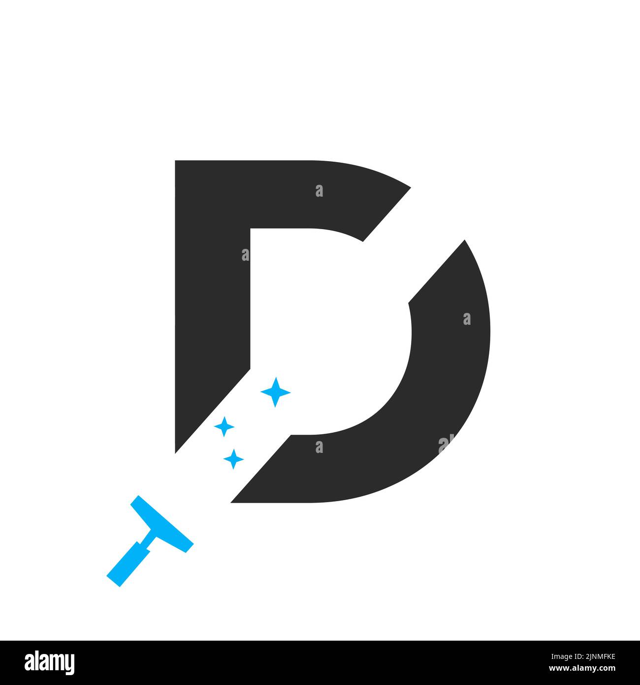 Letter D House Cleaning Logo Concept For Broom Maid Service Symbol ...