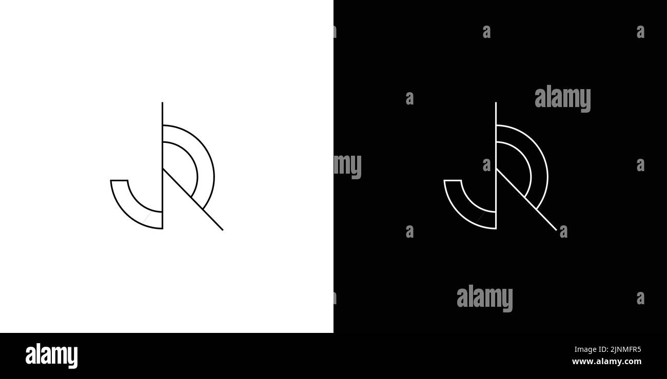 Modern and professional JR initials abstract logo design Stock Vector ...