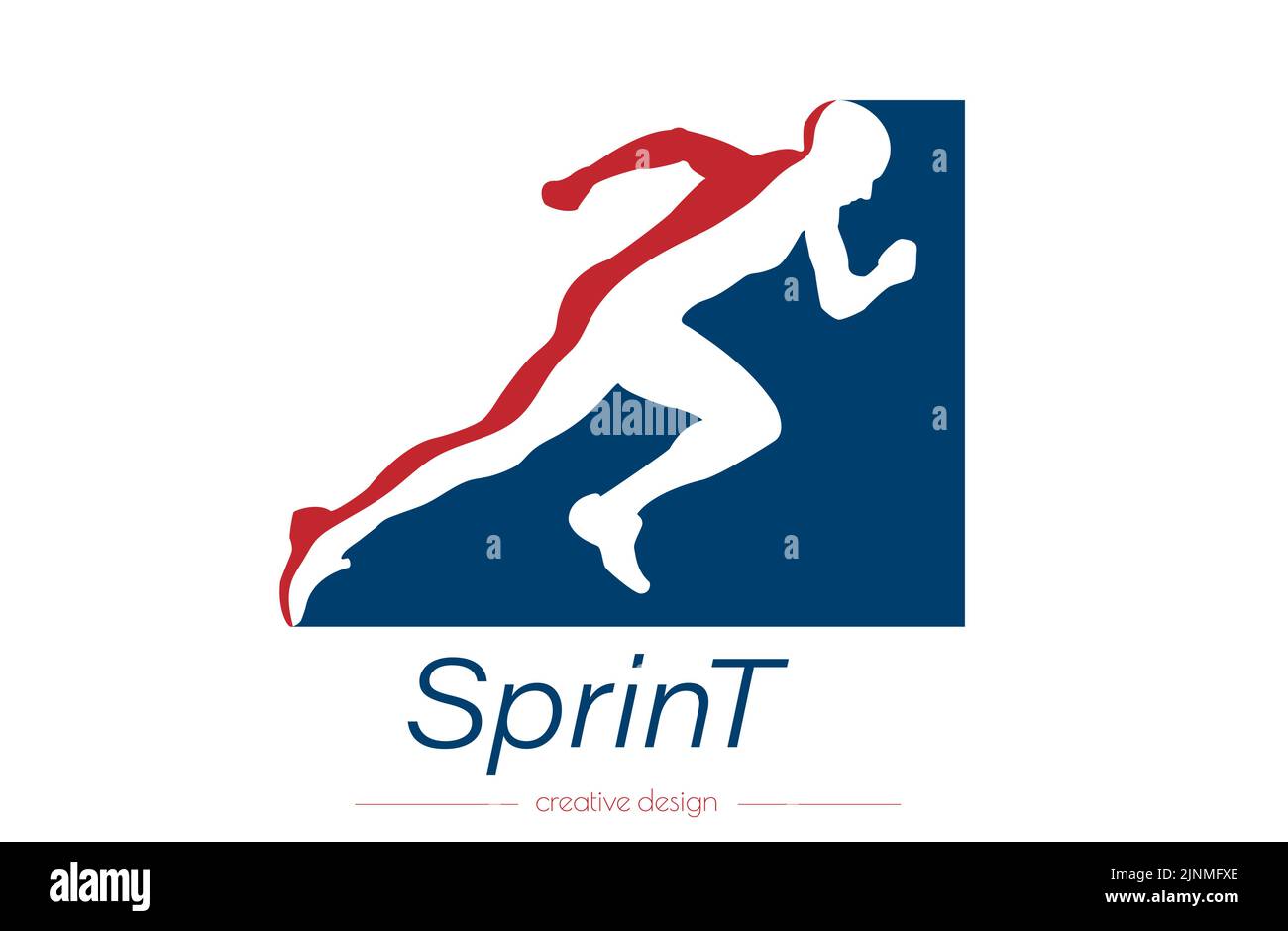 Sprint. Vector template for for logo, sticker, logo or brand ...