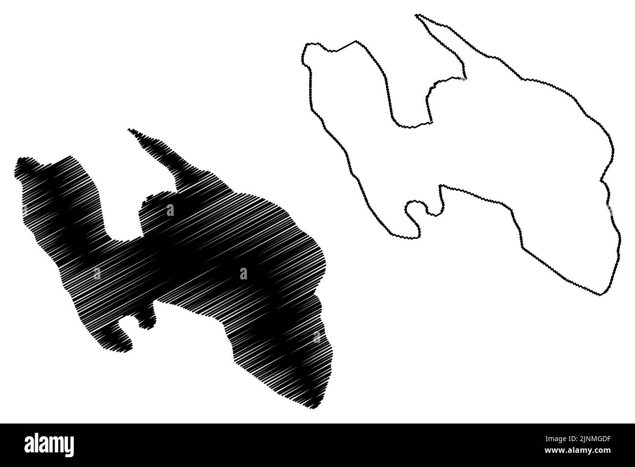 Halib island (State of Eritrea, Red Sea) map vector illustration ...