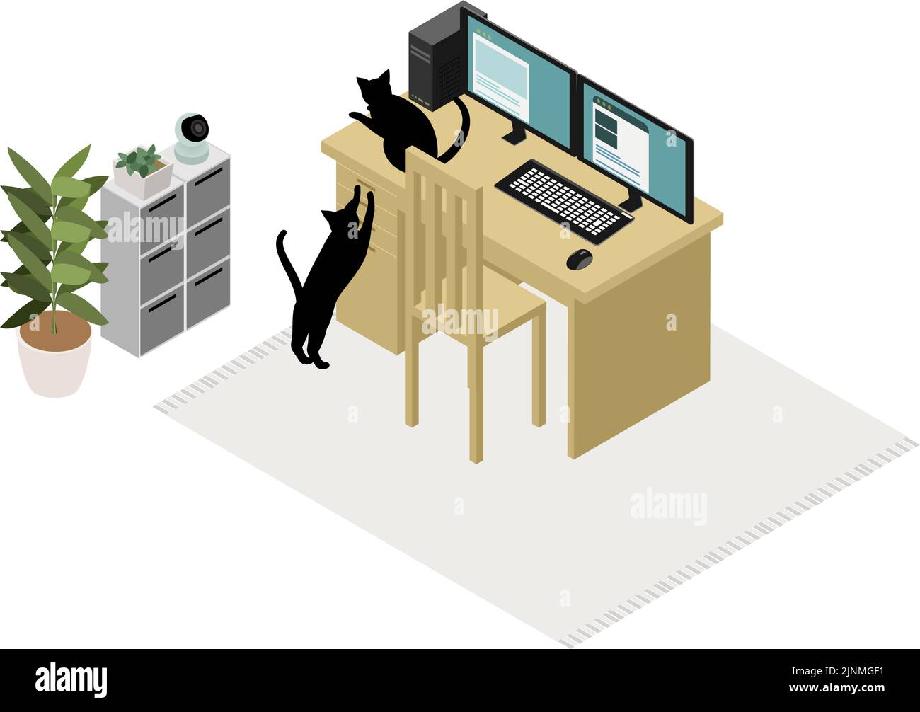 Pet watching service Stock Vector Images - Alamy