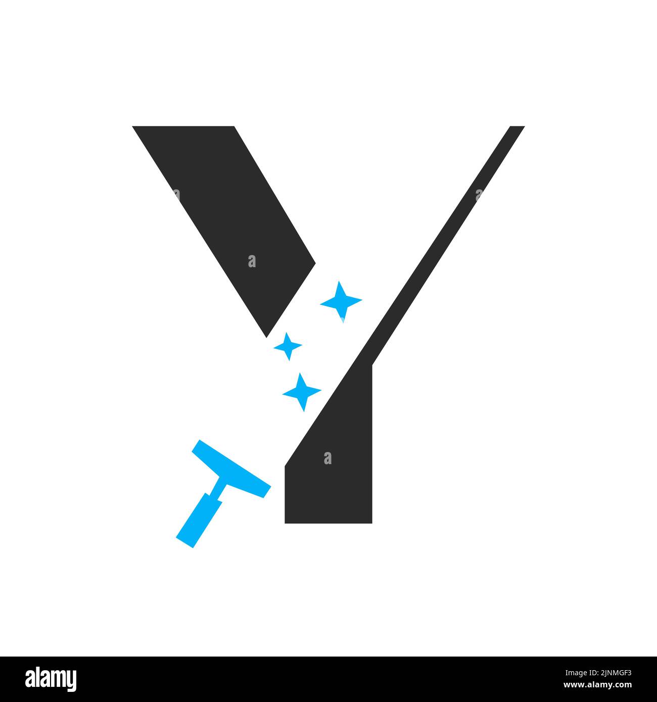 Letter Y House Cleaning Logo Concept For Broom Maid Service Symbol ...