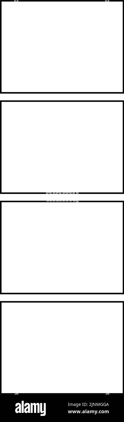 4-frame template for Japanese manga, no title frame Stock Vector Image ...