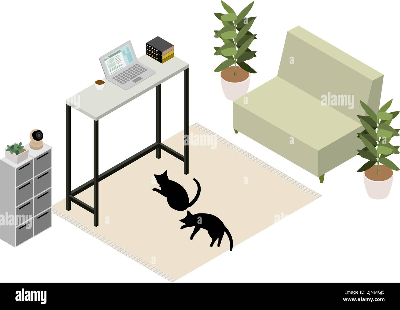 Image illustration of pet watching service, isometric Stock Vector ...