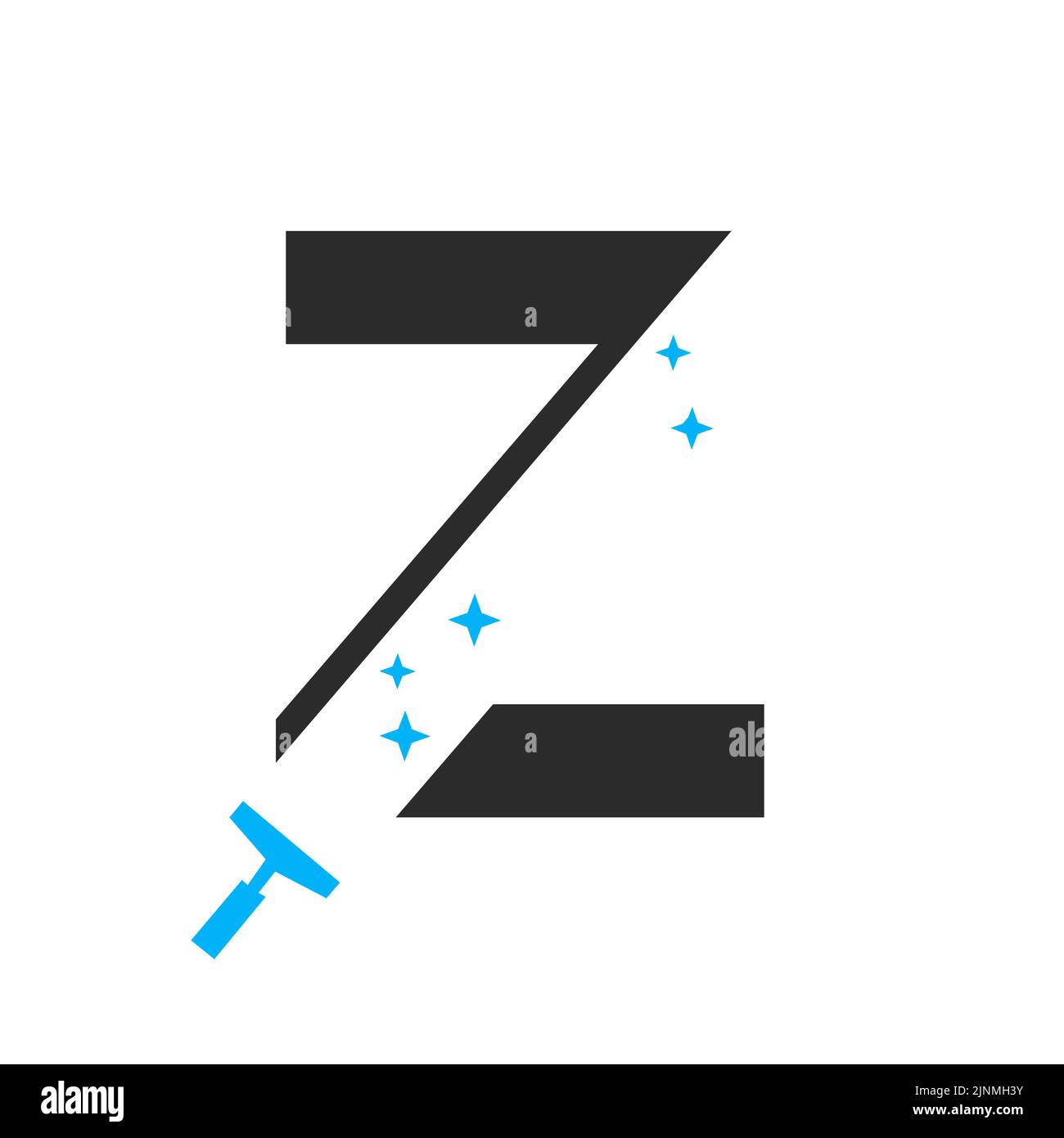 Letter Z House Cleaning Logo Concept For Broom Maid Service Symbol ...