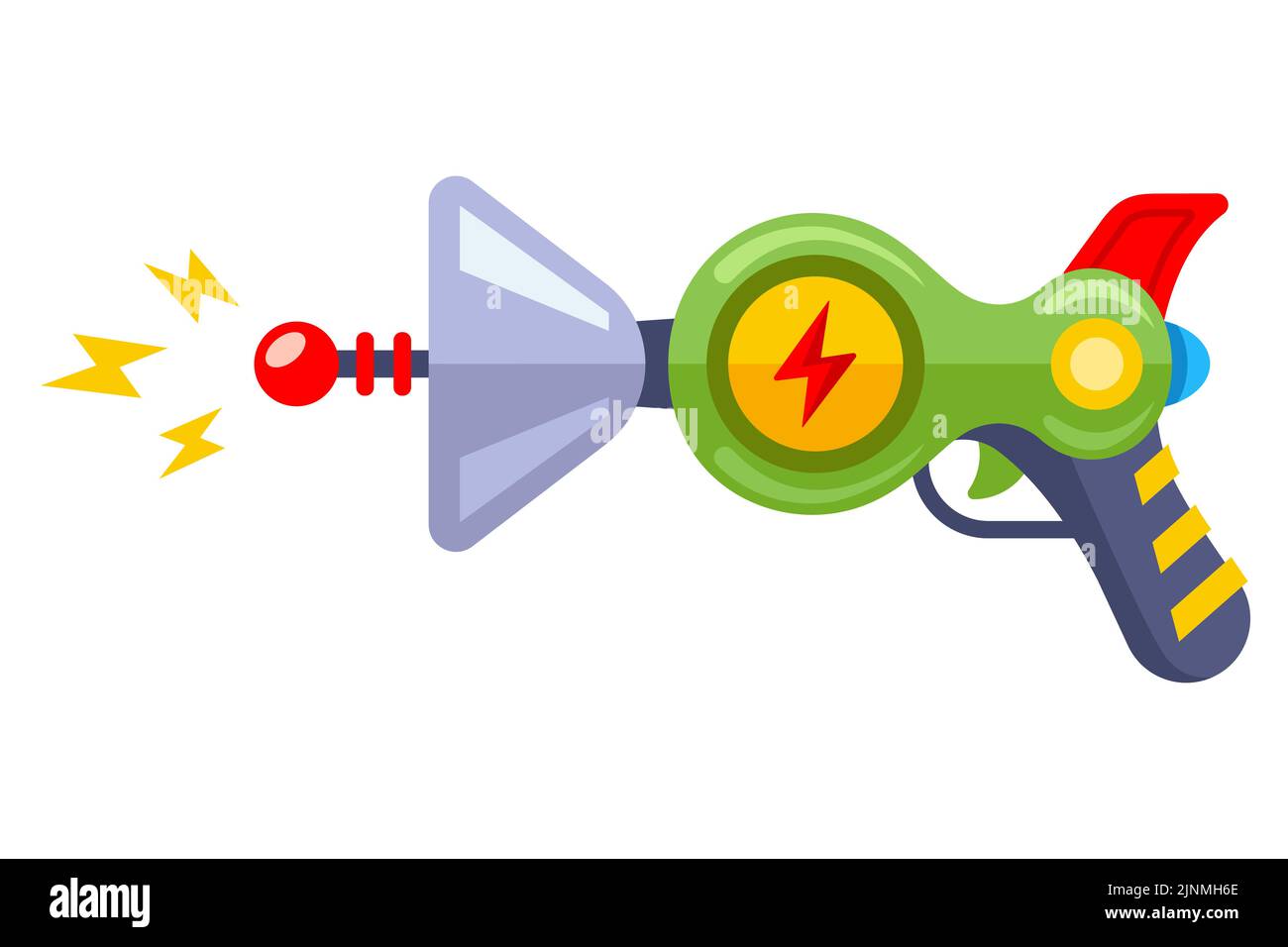 Alien gun flat cartoon hi-res stock photography and images - Alamy