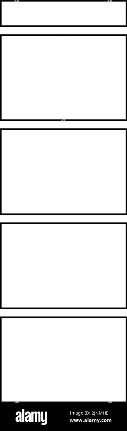 Japanese manga 4-frame template with title frame Stock Vector Image ...