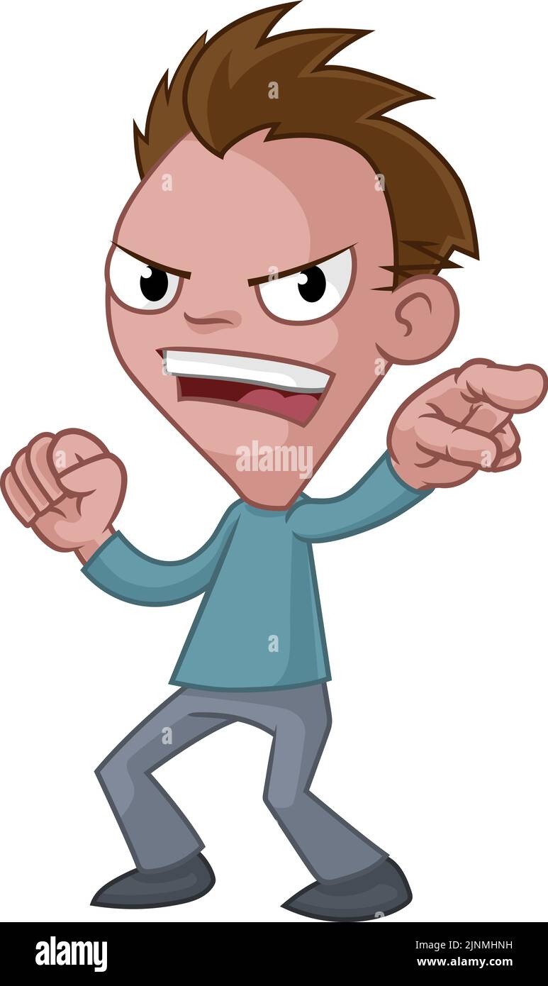 Cartoon Man Pointing Mascot Stock Vector Image & Art - Alamy