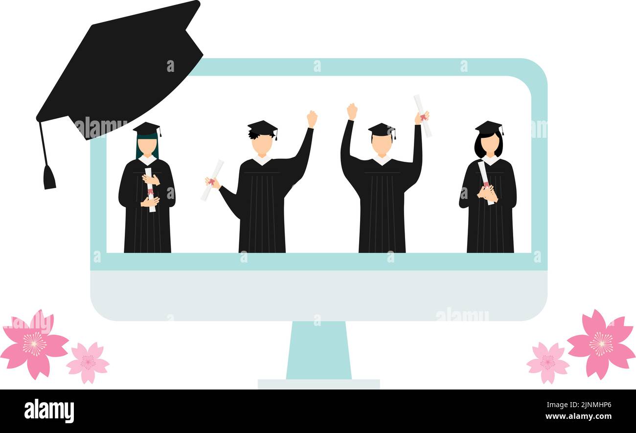 Online graduation hi-res stock photography and images - Alamy