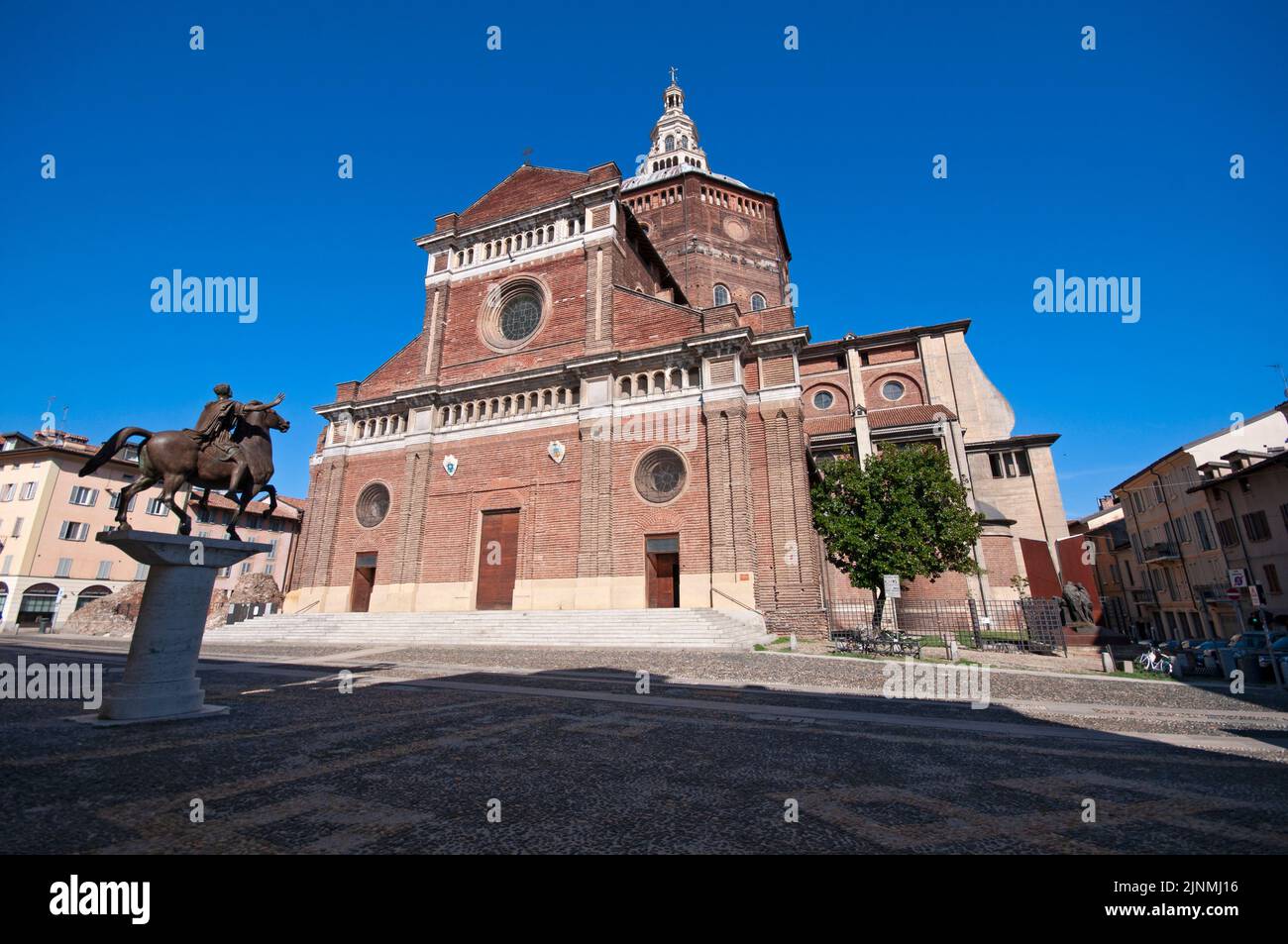 Italy, Lombardy, Pavia, Equestrian Bronze Statue called Regisole ...