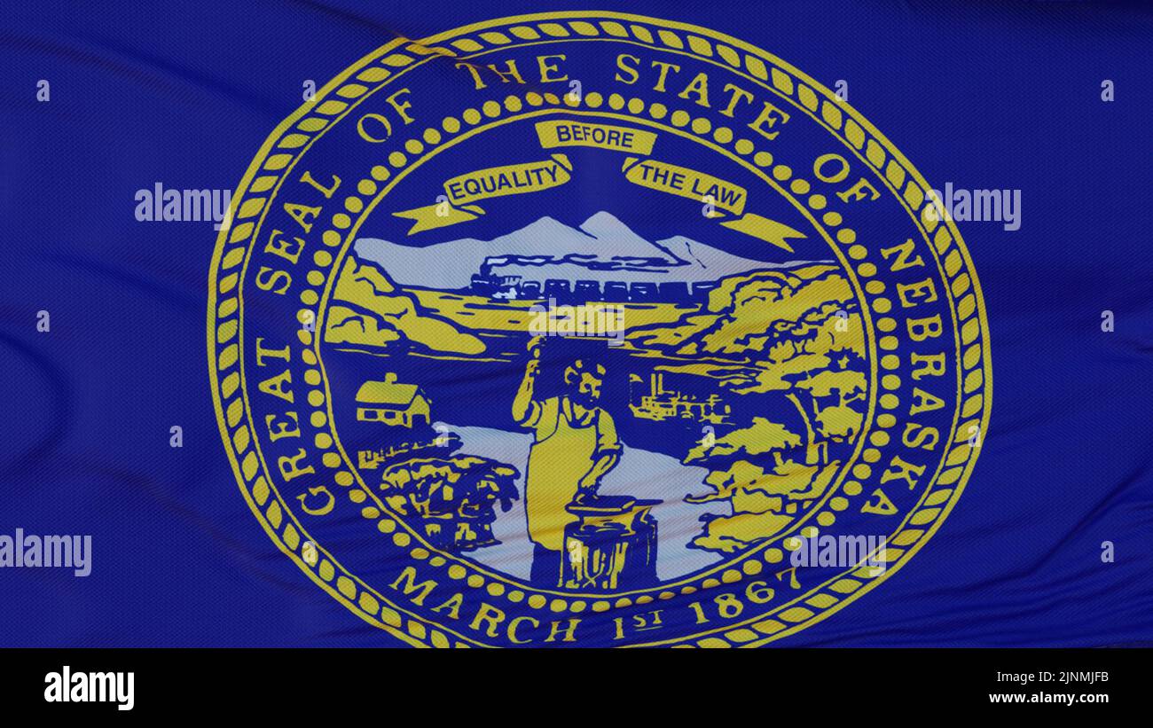 Nebraska waving flag 4k hi-res stock photography and images - Alamy