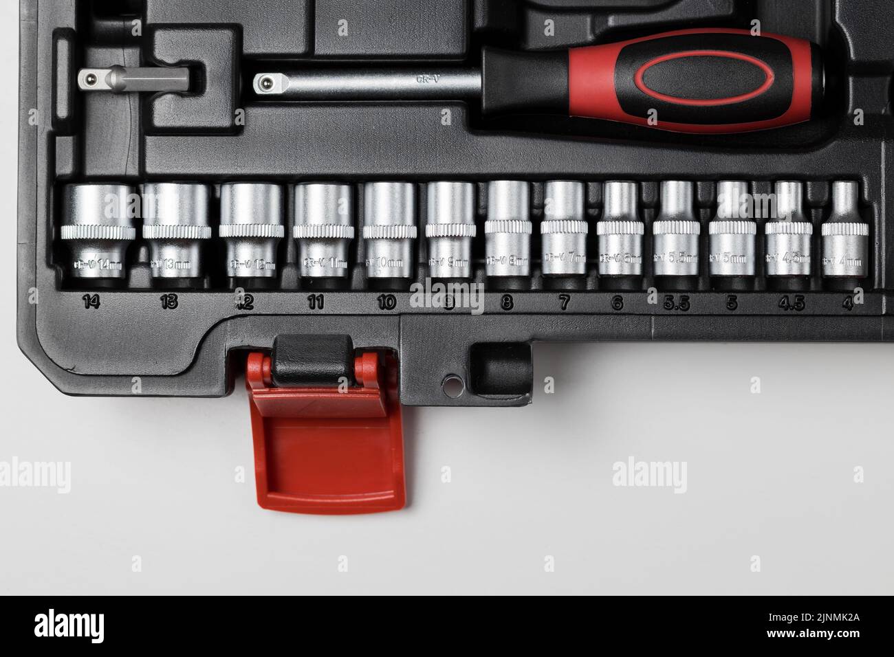 A large set of hexagon sockets in a black box close-up Stock Photo - Alamy