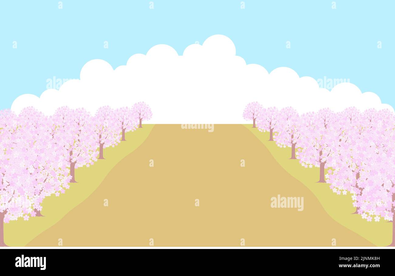 Cherry trees in background Stock Vector Images - Alamy