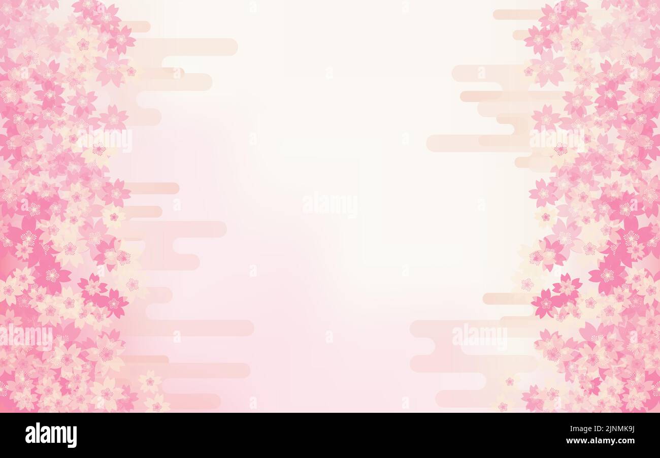 Spring background material, cherry blossom frame background, Japanese ...