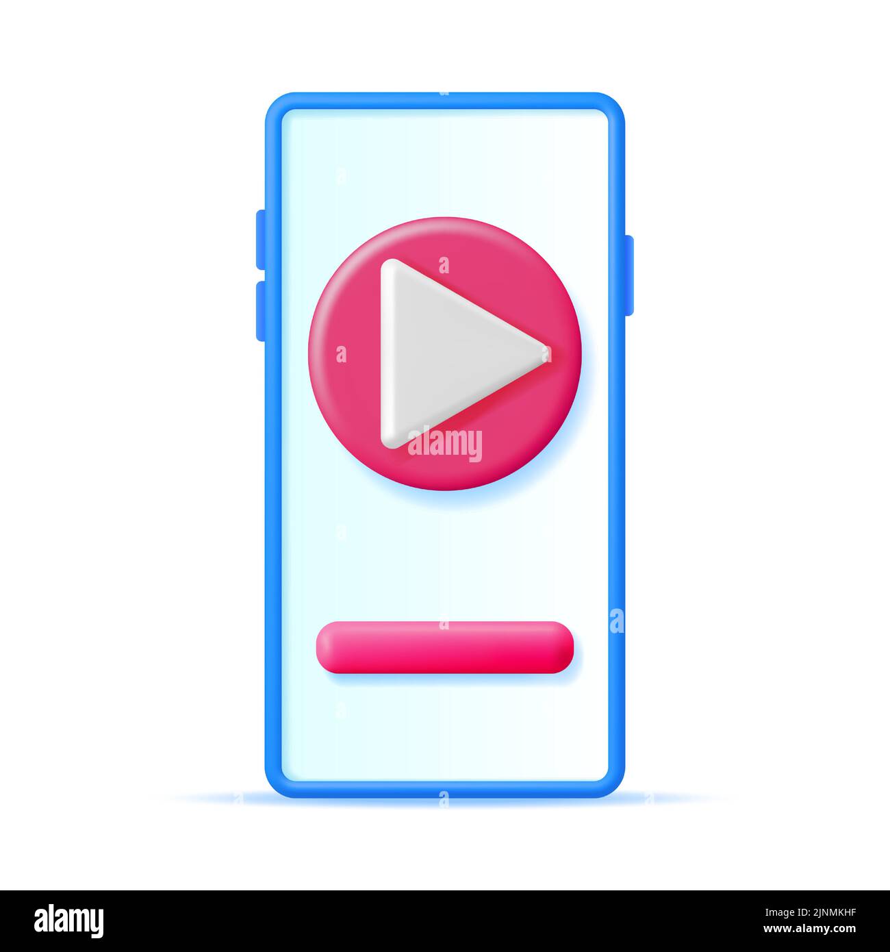 3D Play Button on Smartphone Screen Stock Vector Image & Art - Alamy