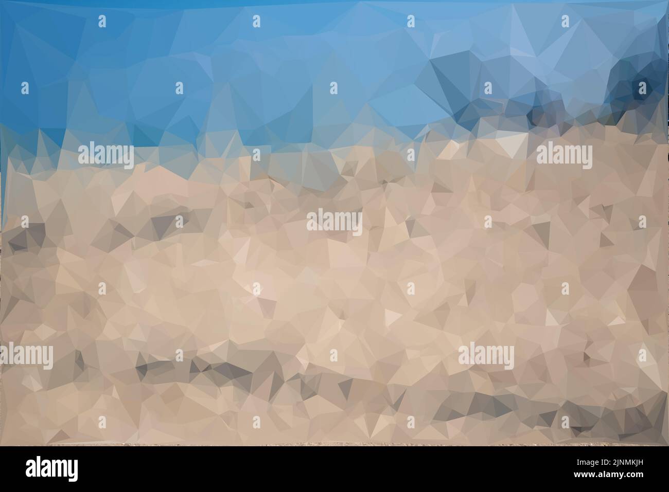 Abstract Mosaic Triangle Pattern Background Low Poly Sand Sea And Sky Background Vector