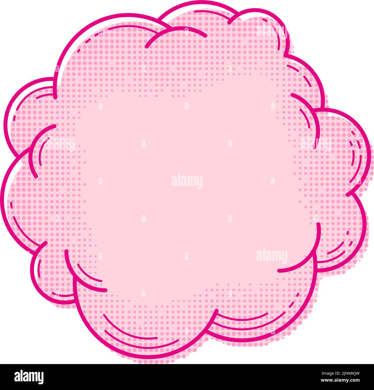 Text box template in comic style. Empty halftone text bubble. Pop art ...