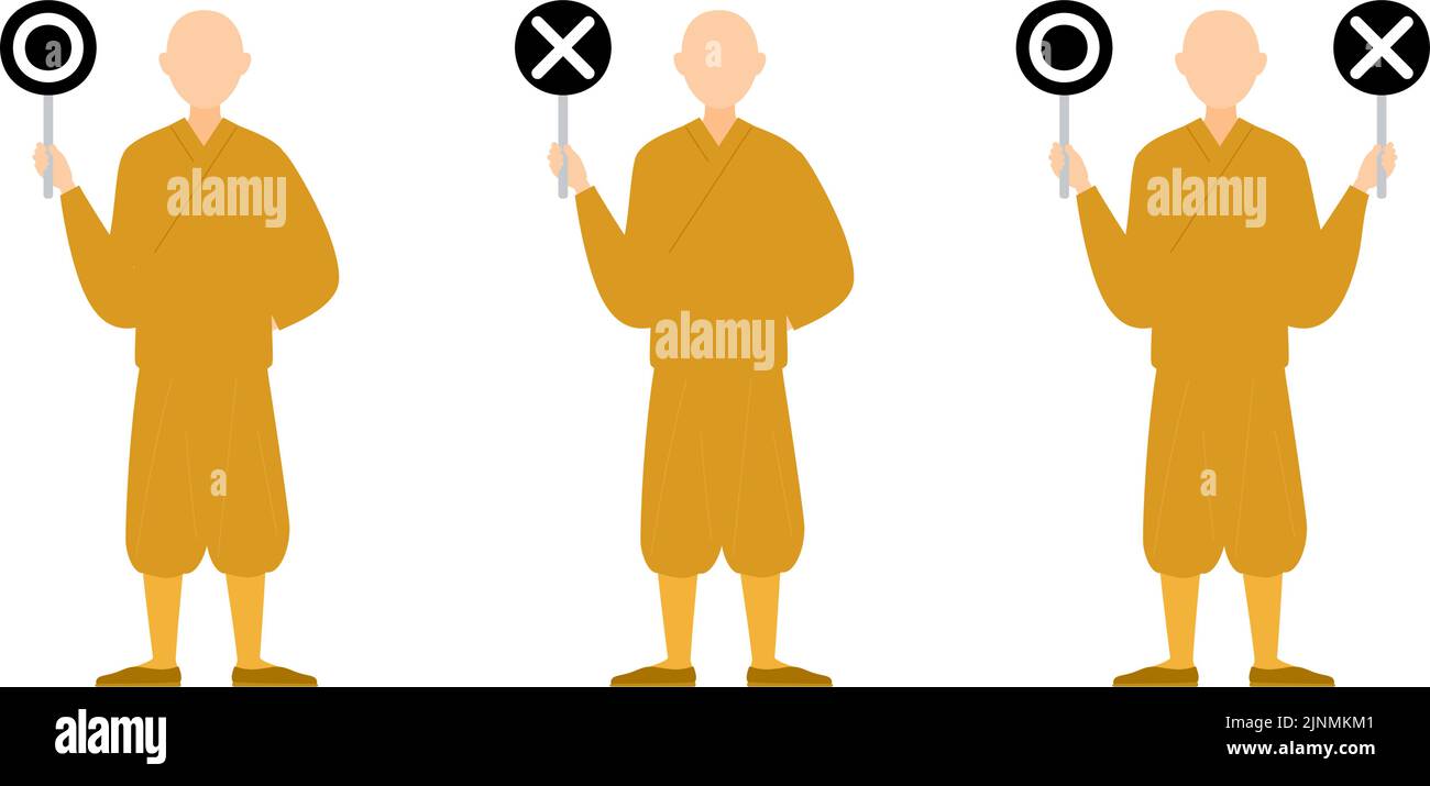 Buddhist monk pose set, whole body Stock Vector Image & Art - Alamy