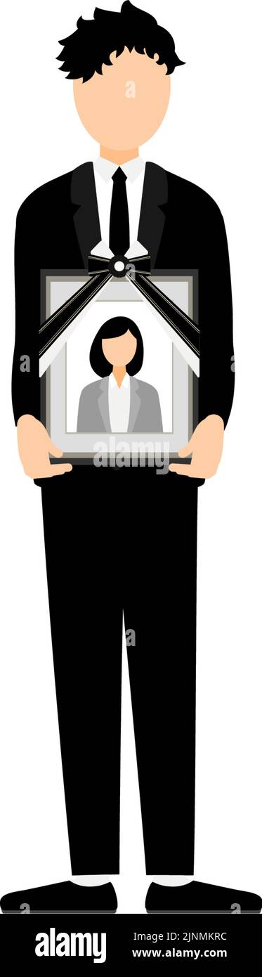 A man standing with his wife's deceased -Translation: Sample text of ...