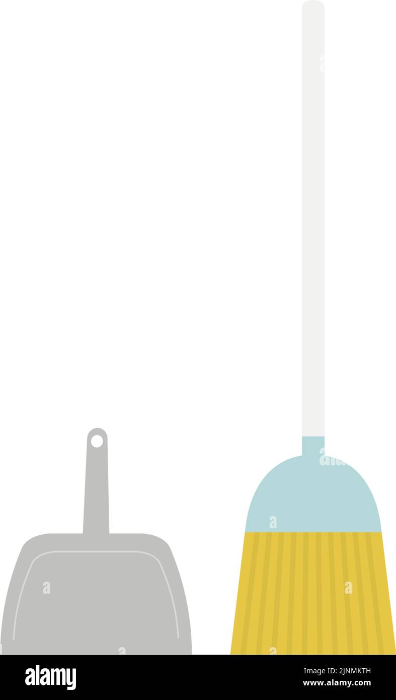 Cleaning tool broom and dustpan Stock Vector Image & Art - Alamy