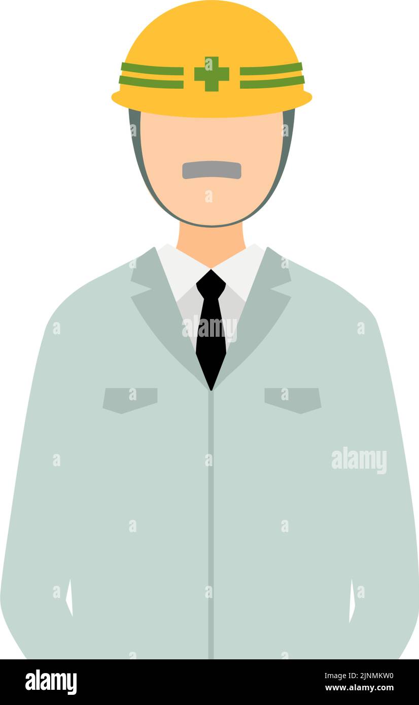 Construction site director pose set, senior male Stock Vector Image ...