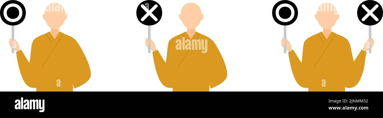 Buddhist monk pose set, upper body Stock Vector Image & Art - Alamy