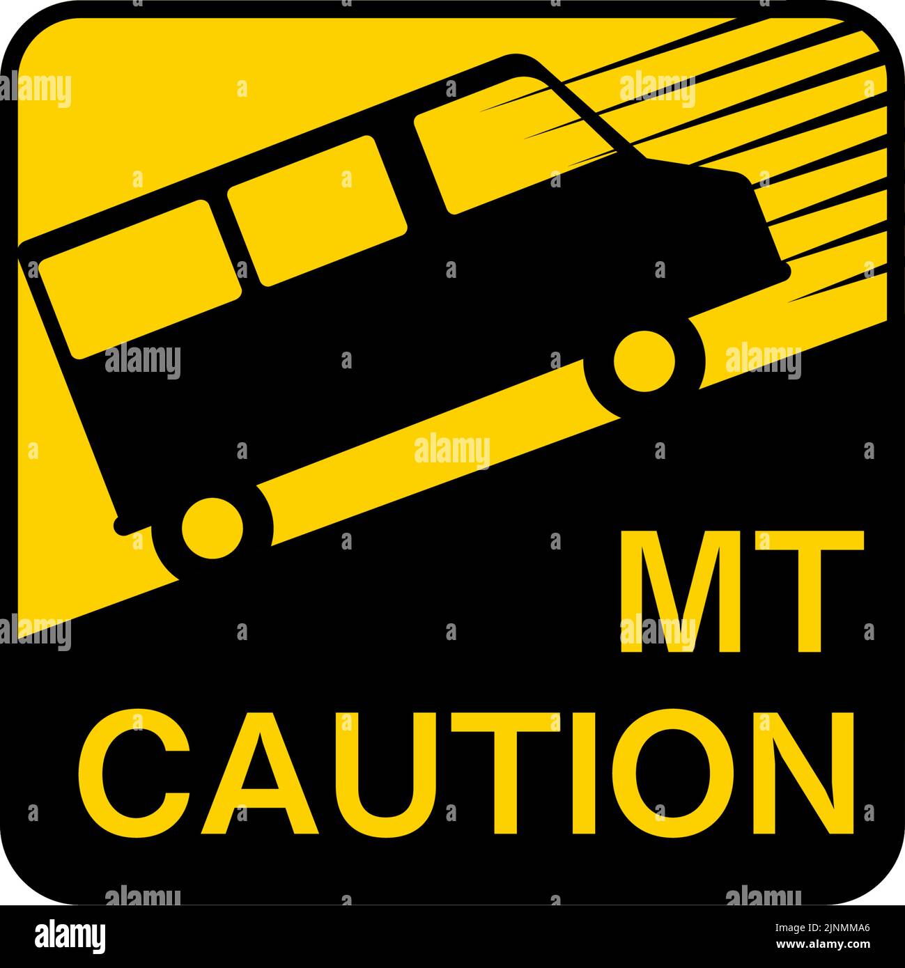 Warning sticker indicating manual car retreat Stock Vector Image & Art ...