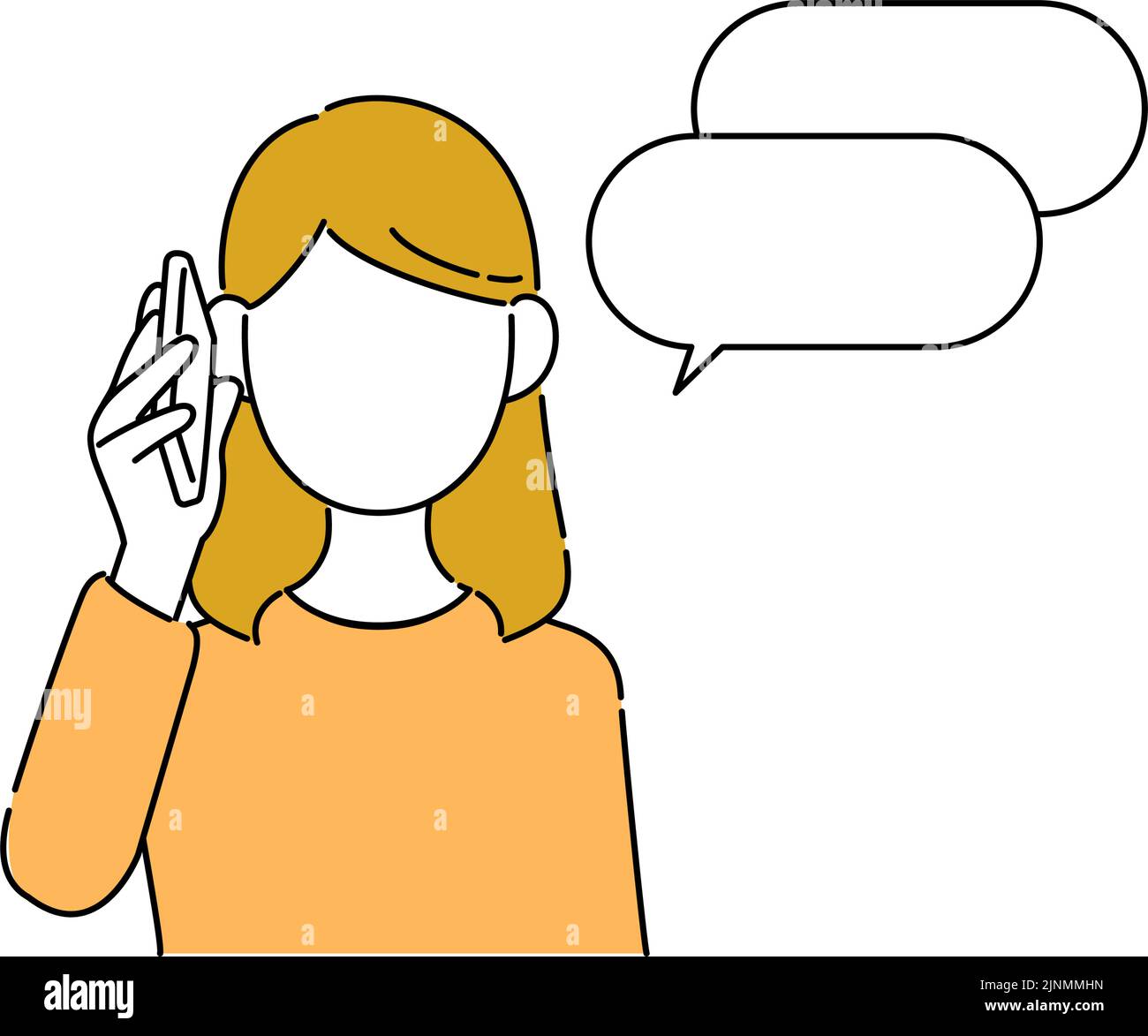 Female contact in speech bubble hi-res stock photography and images - Alamy
