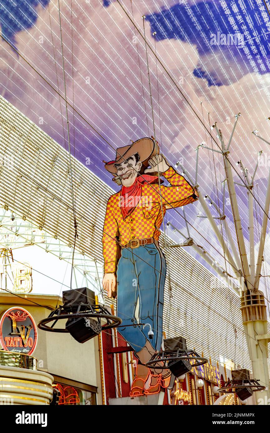 Las Vegas, USA - May 24, 2022: Vegas Vic is the nickname of the Las ...