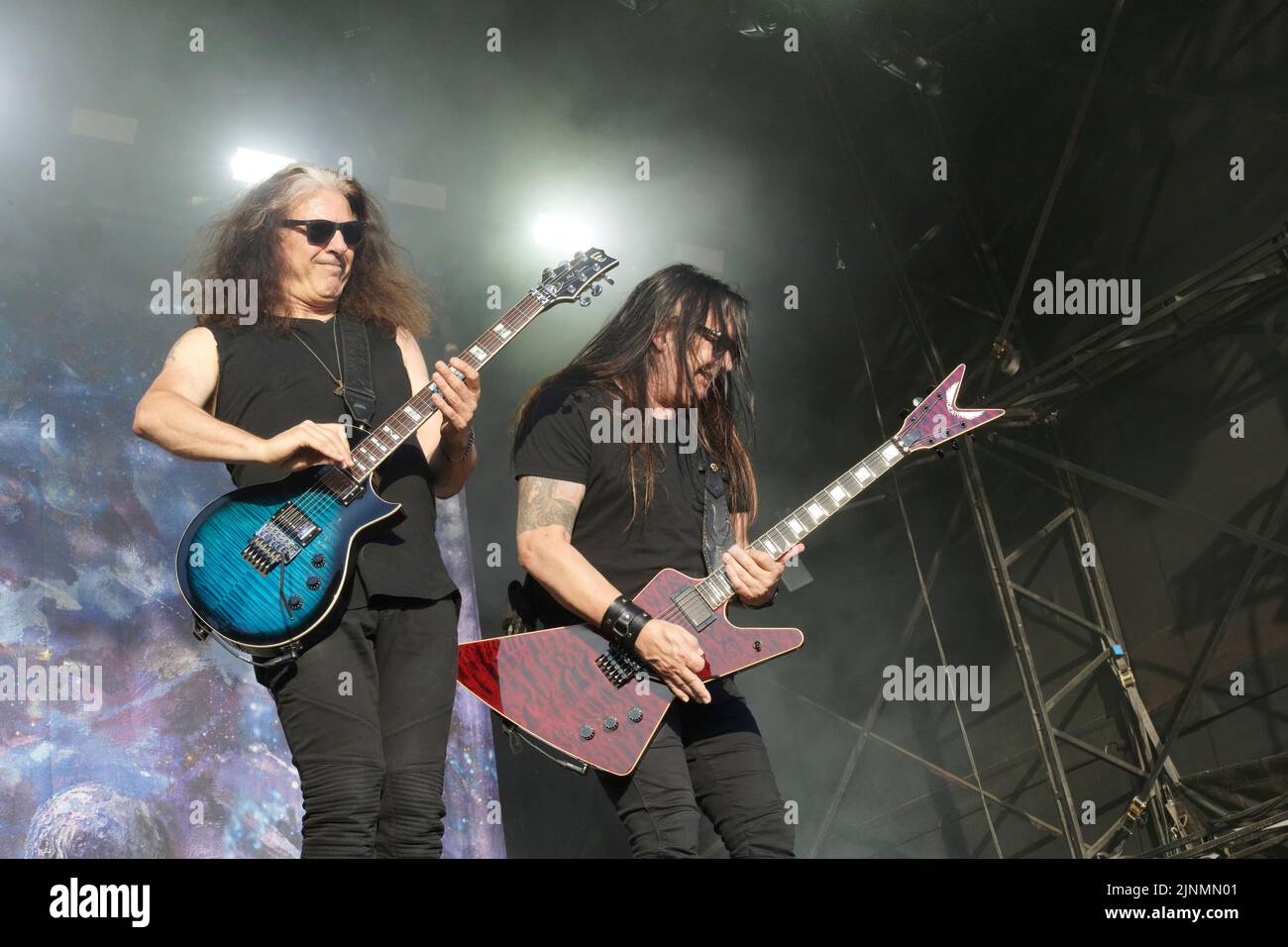 Catton Park, UK, 12 Aug, 2022, Testaement performs on the Main stage at ...