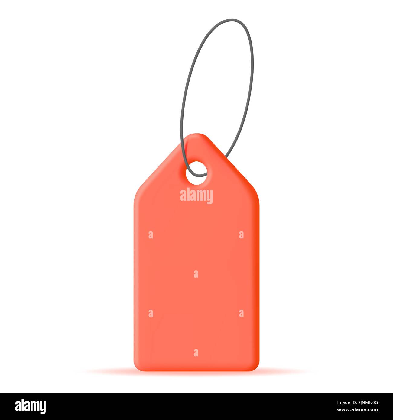 3D Red Tag with String Isolated on White Stock Vector Image & Art - Alamy