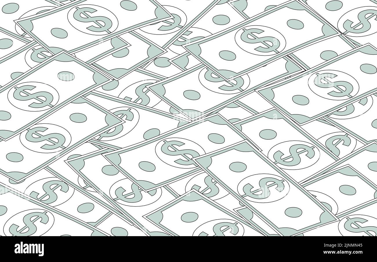 Simple line art dollar bill, background material Stock Vector Image ...