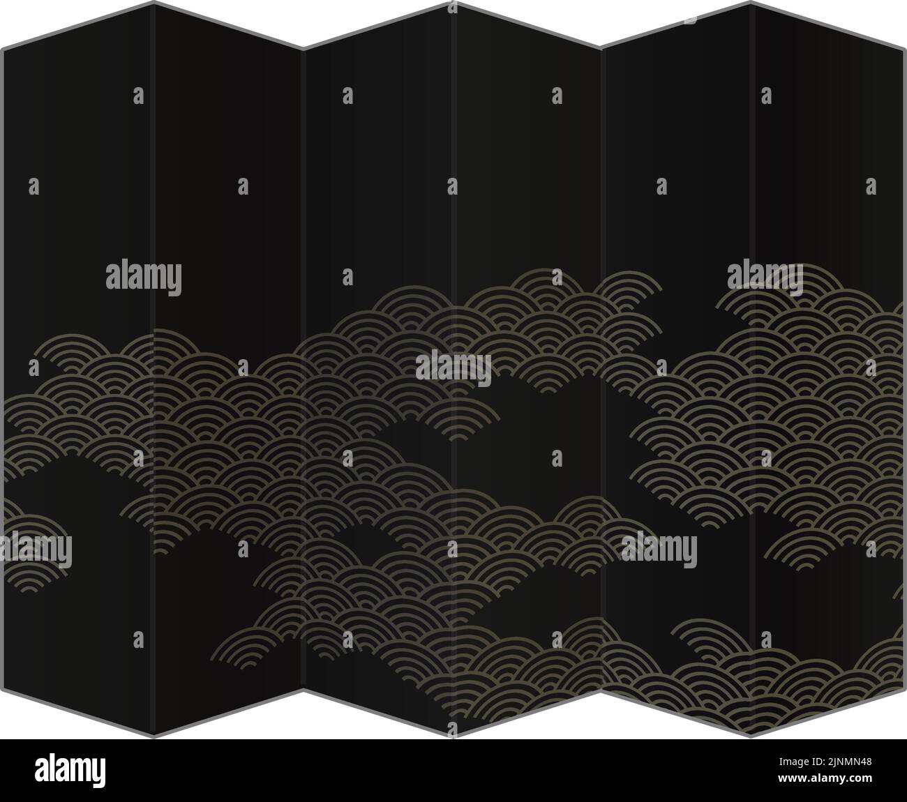 Black painted folding screen Cut Out Stock Images & Pictures - Alamy