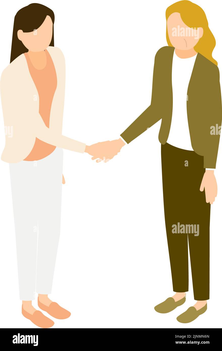 Two business woman standing Stock Vector Images - Alamy